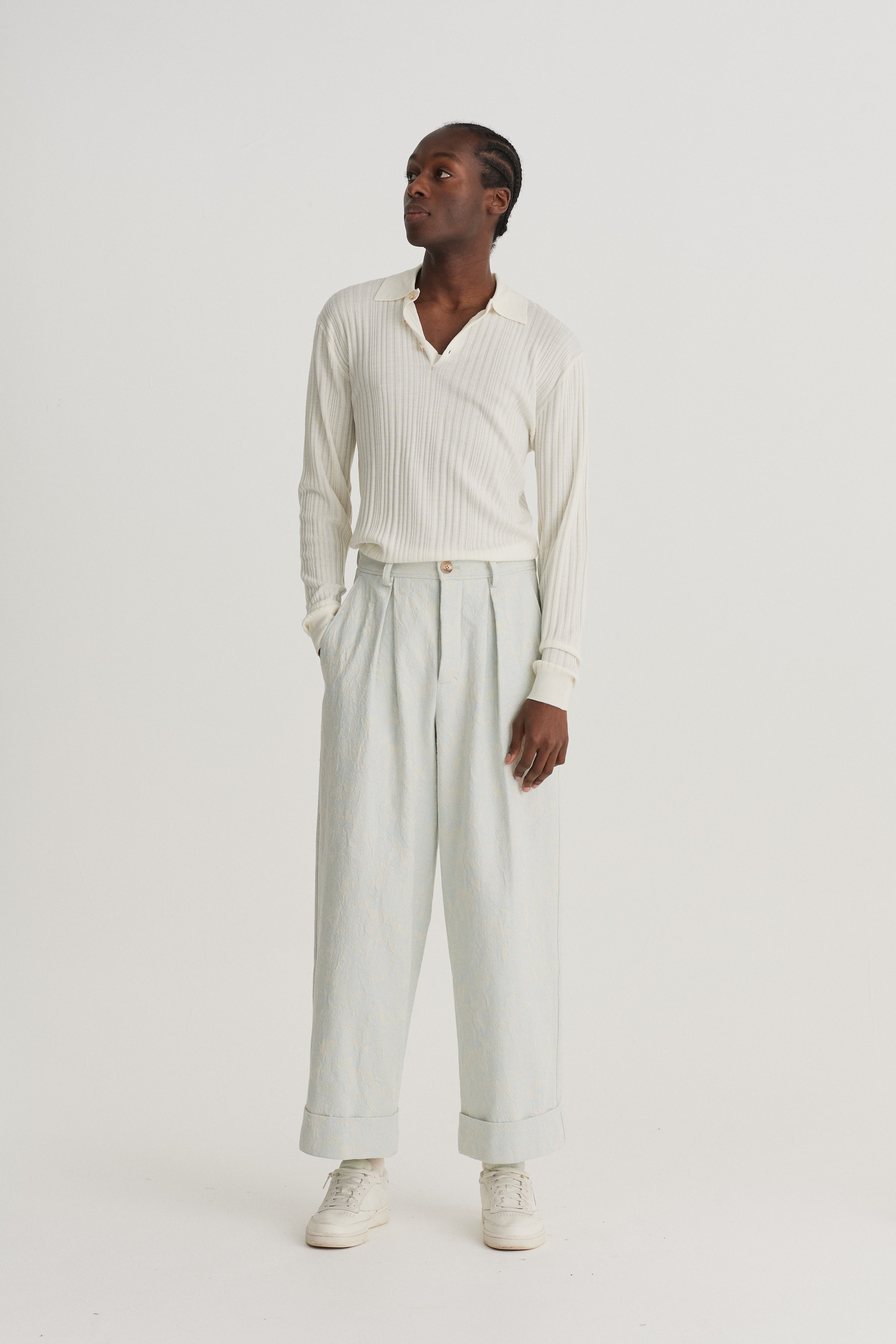 Floral Roll Cuff Chino – King & Tuckfield